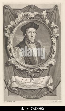 A portrait of Bishop John Fisher, an English Catholic bishop, who was ...