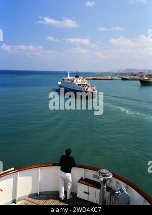 Stella Solaris, Sun Lines Cruise ship, view of the deck ca. 1992 ...