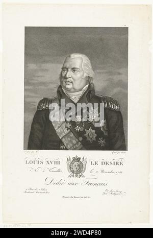 Portrait of Louis XVIII of France. unknown c. 1814-1824 Tapestry ...