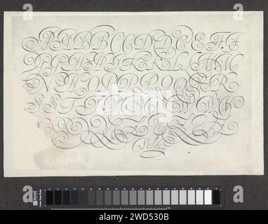 Design of a writing example: The alphabet in four lines of Capitals ...