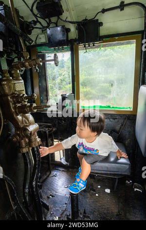 Steam locomotive cockpit Stock Photo - Alamy