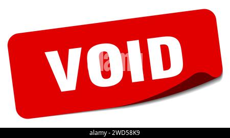 void sticker. void rectangular label isolated on white background Stock ...