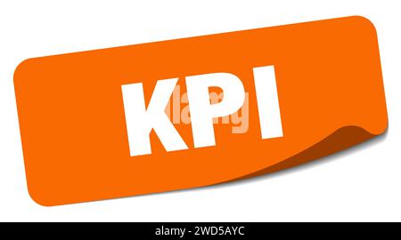 kpi sticker. kpi rectangular label isolated on white background Stock ...