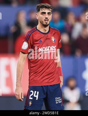 Alejandro Catena of CA Osasuna in action during the LaLiga EA Sports ...