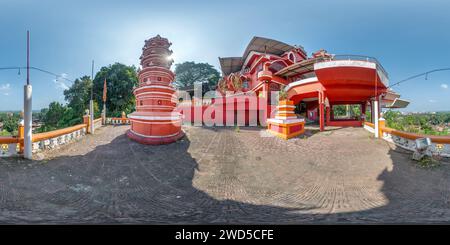 360° view of full hdri 360 panorama near hindu maruti temple of ape ...