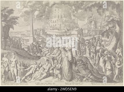 Babylonian confusion of speech, Zacharias Dolendo, after Karel van ...