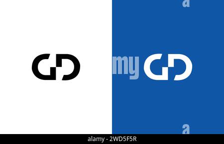 monogram GD alphabet initial line art logo vector, initial logo, logo ...