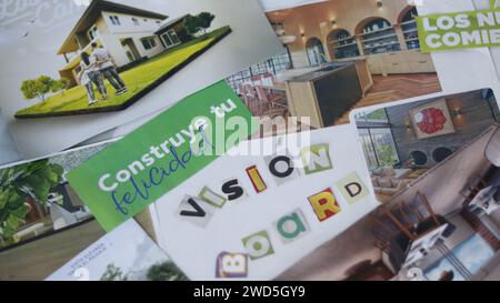 Making visionboard with magazine clippings Stock Photo - Alamy