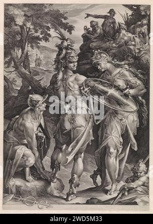 Minerva and Mercury armor Perseus, Jan Harmensz. Muller, After ...