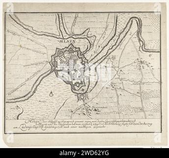 Map of the siege of Menen, 1706, 1706 Map of the siege by the Allies ...
