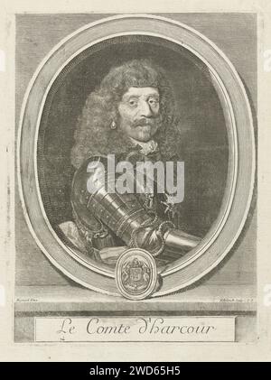 Portret van Gérard Edelinck, Pierre Dupin, After Jean Tortebat, 1700 ...