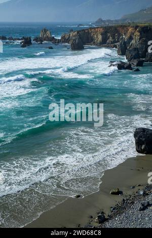 Coast from bluff trail near Prewett Creek, Los Padres National Forest ...