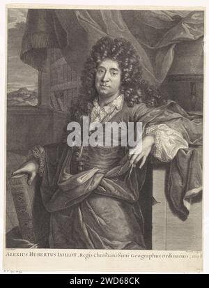 Portrait of Alexis Hubert Jaillot, Cornelis Martinus Vermeulen, After J ...