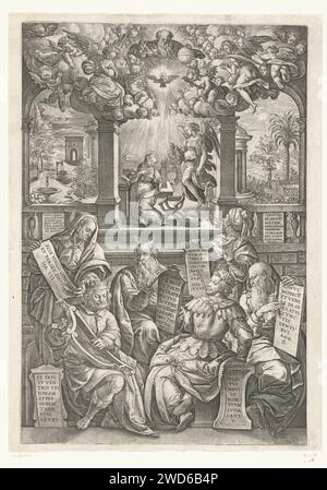 Six prophets and the proclamation to Maria, 1575 - 1585 print The six ...