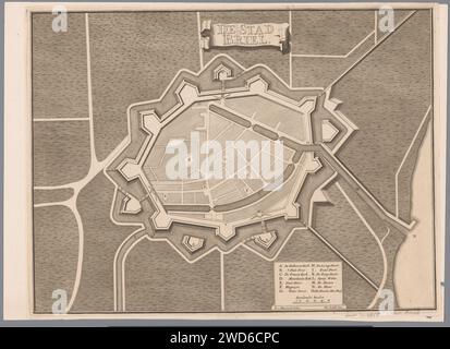 Map of Brielle, Anonymous, After François Van Bleyswijck, 1729 print ...