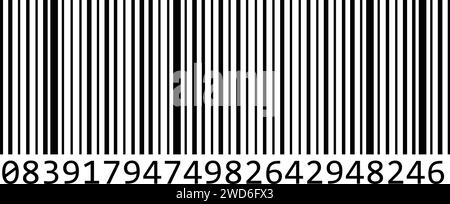 Realistic Bar code icon, sample of Bar code sign vector, Numeric and ...