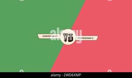 Versus retro template with separation on two zone. Vs groovy poster ...