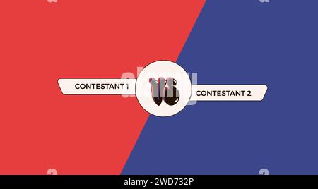 Versus retro template with logo and contestants names. Vs poster ...