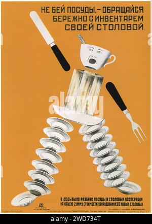 A vintage 1931 Soviet propaganda poster showing the USSR being ...