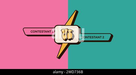 Versus retro template with logo and contestants names. Vs poster ...