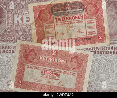 An old Austrian 1 Krone bank note dated 1922 Stock Photo - Alamy