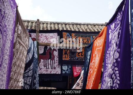 dyeing factory in the Shuhe area. one of traditional culture in yunnan ...