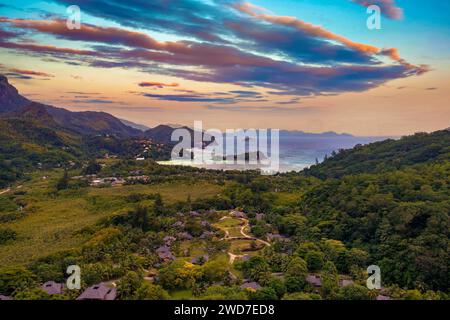 Aerial view of luxury villas on Saint Jean Cap Ferrat peninsula on the ...