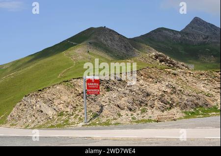 Port of Larrau, France and Spain border. Navarra, Spain Stock Photo - Alamy