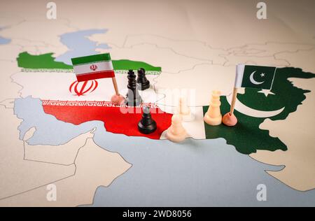 iran and pakistan border world map baluchistan in focus Stock Photo - Alamy