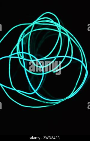 Twisted textures electroluminescent wire gives the character of the ...