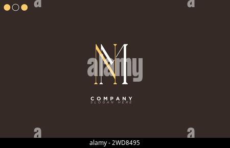 NM monogram initials logo design with shield icon template Stock Vector ...