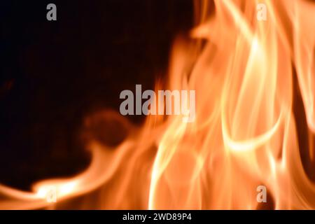 Flames of fire, the rapid oxidation of fuel, releasing heat, light ...