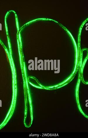 Toxic green lime lighting with specific pattern neon electroluminescent ...