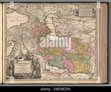 18th century map Imperii Persici ,map of Persia Stock Photo - Alamy