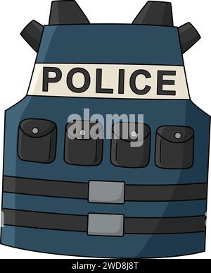Police Bulletproof Vest Cartoon Colored Clipart Stock Vector Image ...