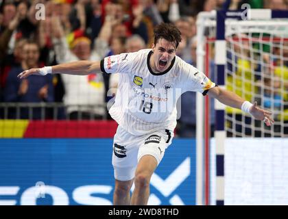 Julian Koster of Germany Germany vs Iceland EHF Mens Handball EURO 2024 ...