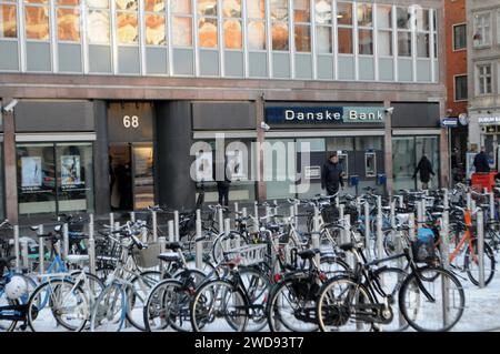 Copenhagen, Denmark/19 January 2024/. Danske bank head office building ...