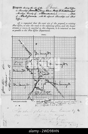 Map of Mendocino in California Stock Photo - Alamy