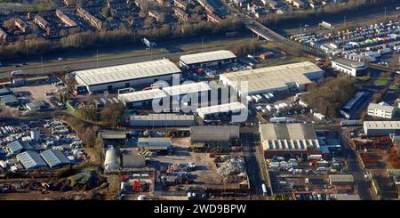aerial view of Red Scar Industrial Estate (or Red Scar Business Park ...