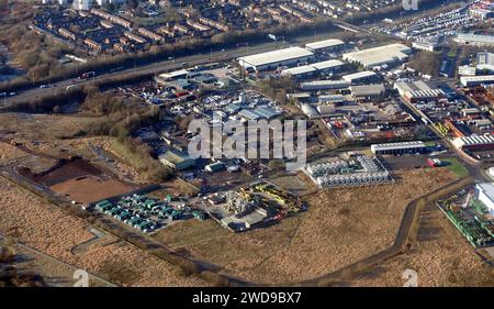 aerial view of Red Scar Industrial Estate (or Red Scar Business Park ...