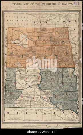 Official map of North Dakota , Railroads, North Dakota, Maps, Coal ...