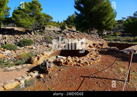 An ore enrichment cistern in the ancient Greek silver mine, workshop ...