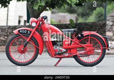 British Post Office GPO motorcycle telegram delivery man c1940's Stock ...