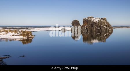 Popular rock feature in Gold Beach Oregon known as turtle rock covered ...