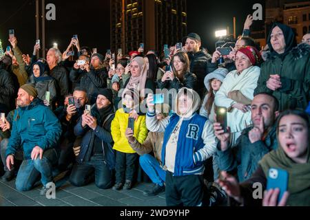 Beyoglu, Istanbul, Turkey. 19th Jan, 2024. Hundreds of people in ...