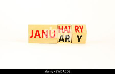 Januhairy or January symbol. Concept words Januhairy or January on ...