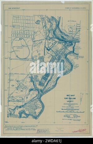 1927 Map of Fort Snelling and Vicinity Stock Photo - Alamy