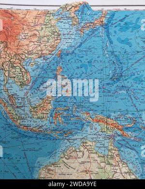1950 Map 4 (Physical map of the Indian Ocean) 07 Stock Photo - Alamy
