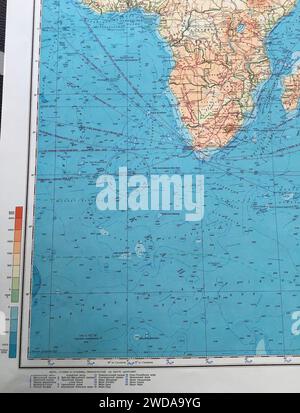 1950 Map 4 (Physical map of the Indian Ocean) 01 Stock Photo - Alamy