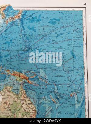 1950 Map 4 (Physical map of the Indian Ocean) 10 Stock Photo - Alamy